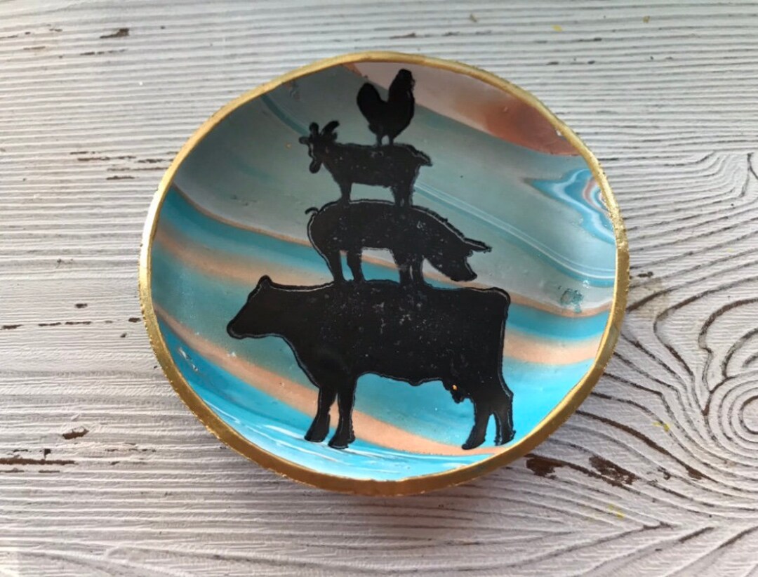 Cow Ring Dish, Farmhouse Ring Dish, Pig Ring Dish, Cow Gifts, Cow Decor ...