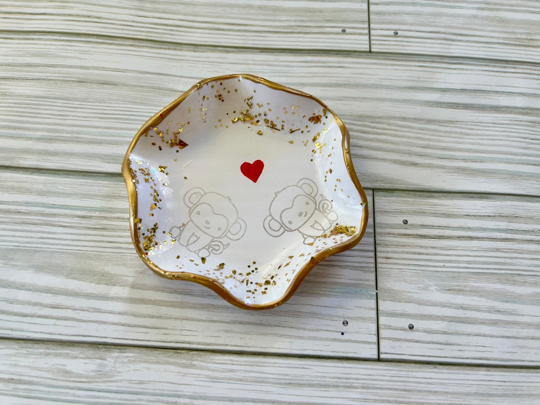 Monkey Ring Dish, Monkey Gifts, Monkey Love Gift, Monkey Dish, Gift for ...