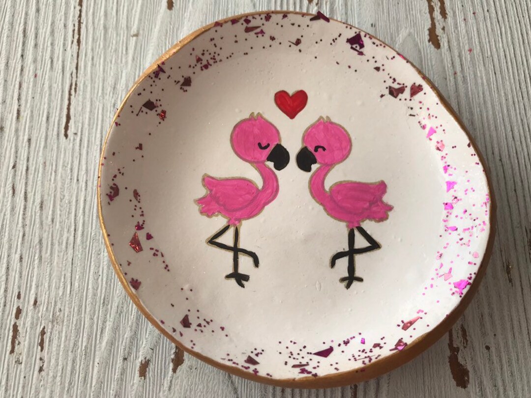 Flamingo Ring Dish, Flamingo Gifts, Wedding Flamingo Jewelry Dish ...