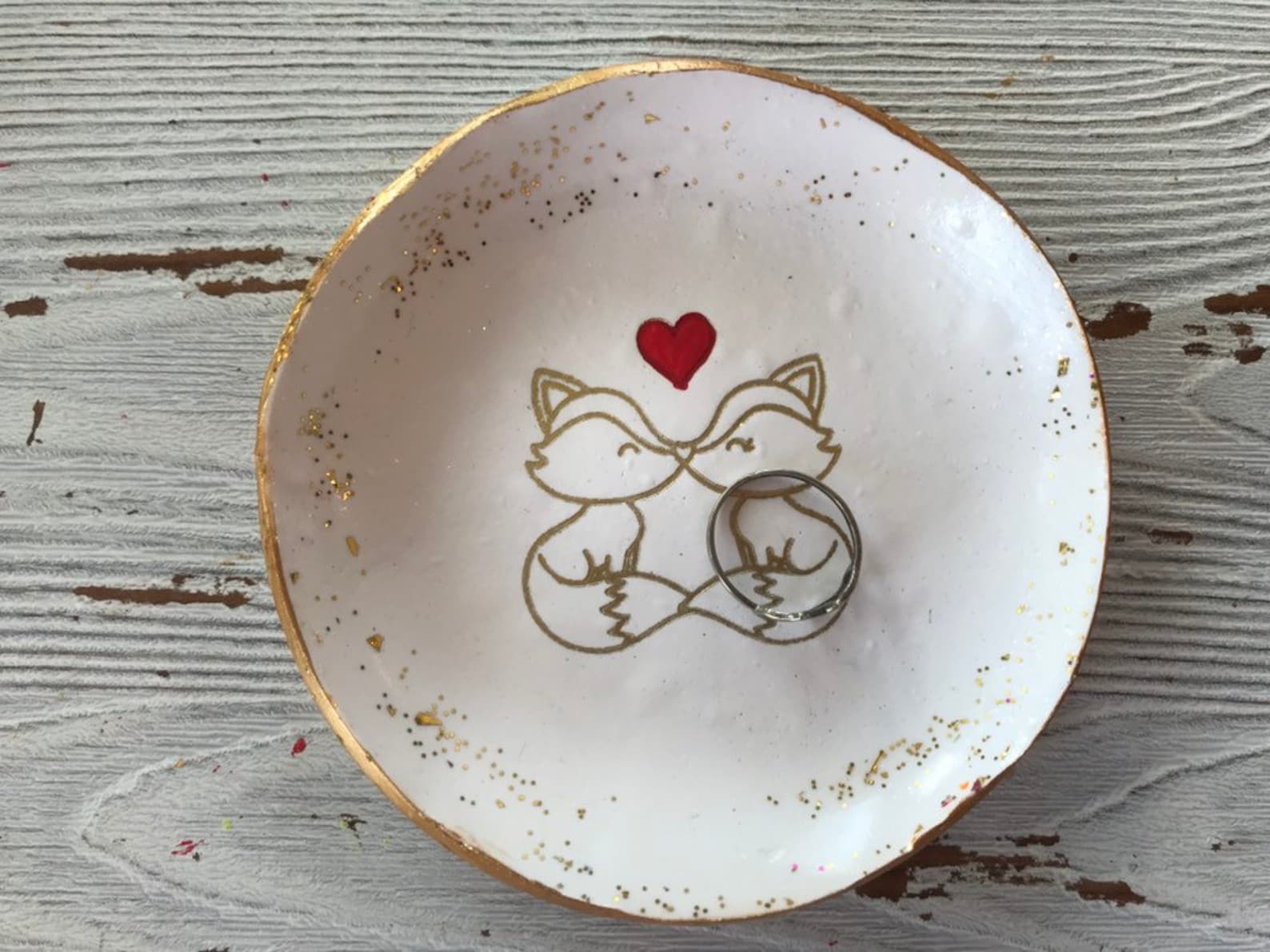 Fox Ring Dish, Fox Gifts, Wedding Fox Jewelry Dish, Fox Catchall, Fox ...