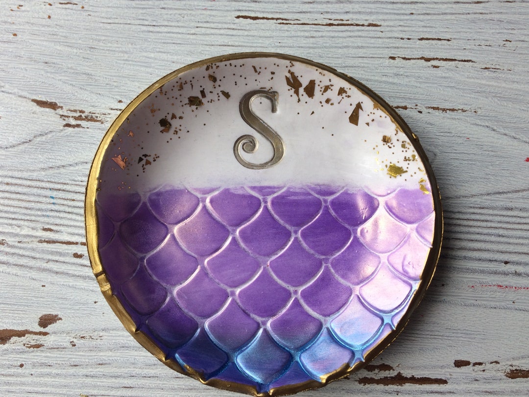 Personalized Mermaid Ring Dish, Personalized Mermaid Jewelry Dish ...