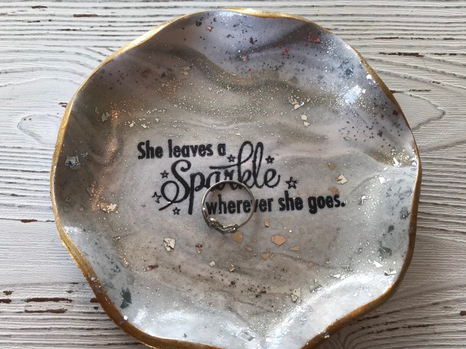 She Leaves A Sparkle Wherever She Goes Ring Dish, She Leaves A Sparkle ...