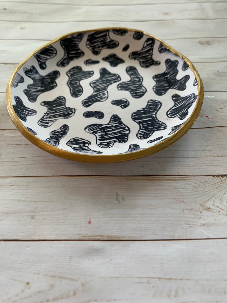 Cow Print Ring Dish Cow Print Dish Gift for Couples Gift - Etsy