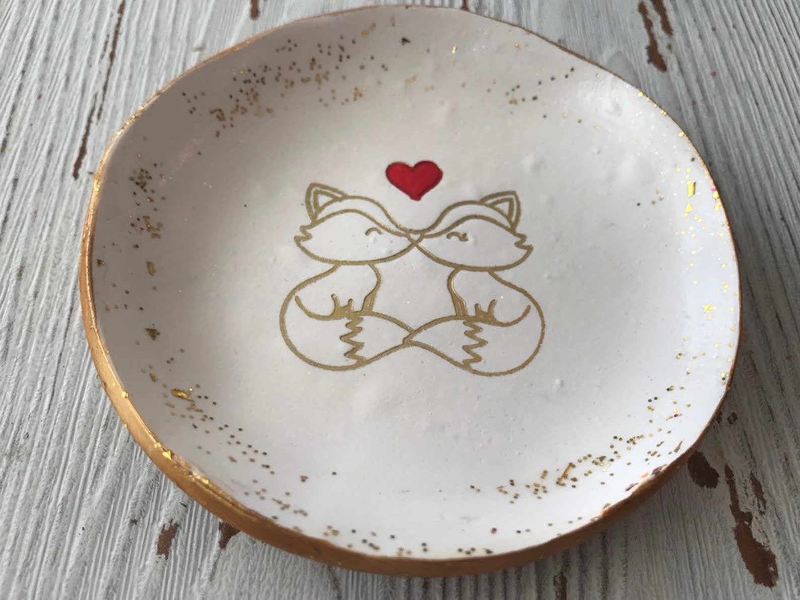Fox Ring Dish, Fox Gifts, Wedding Fox Jewelry Dish, Fox Catchall, Fox ...