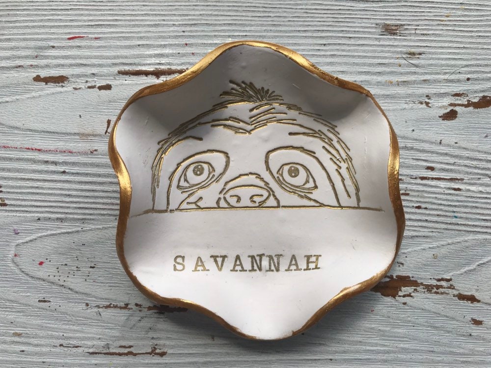 Sloth Ring Dish Personalized Sloth Gift Sloth Home Decor | Etsy