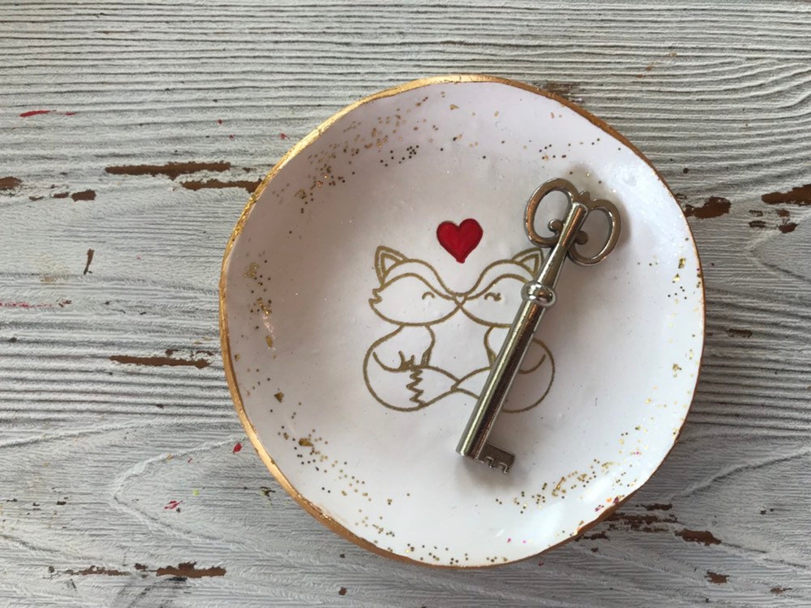 Fox Ring Dish, Fox Gifts, Wedding Fox Jewelry Dish, Fox Catchall, Fox ...