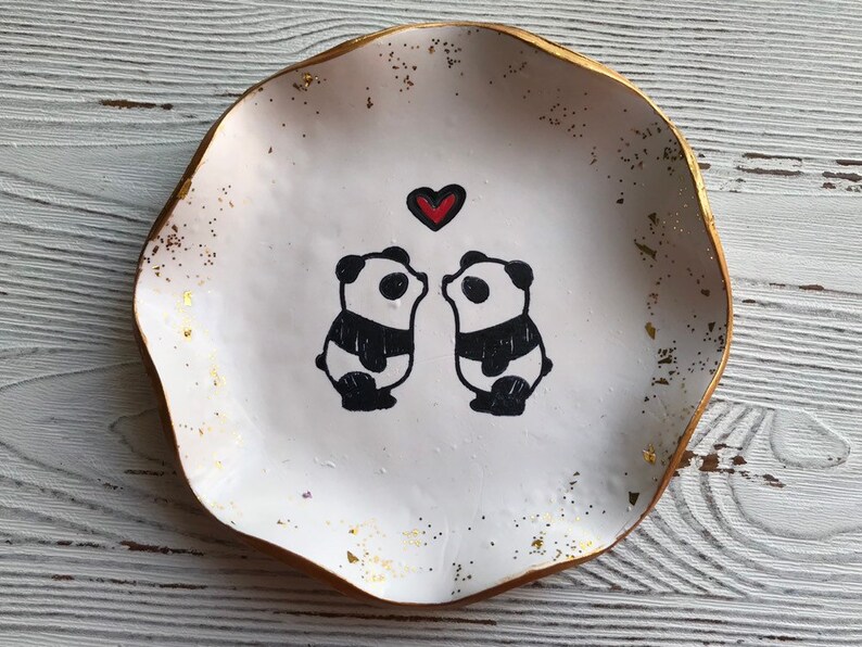Panda Ring Dish Panda Gifts Wedding Panda Jewelry Dish | Etsy
