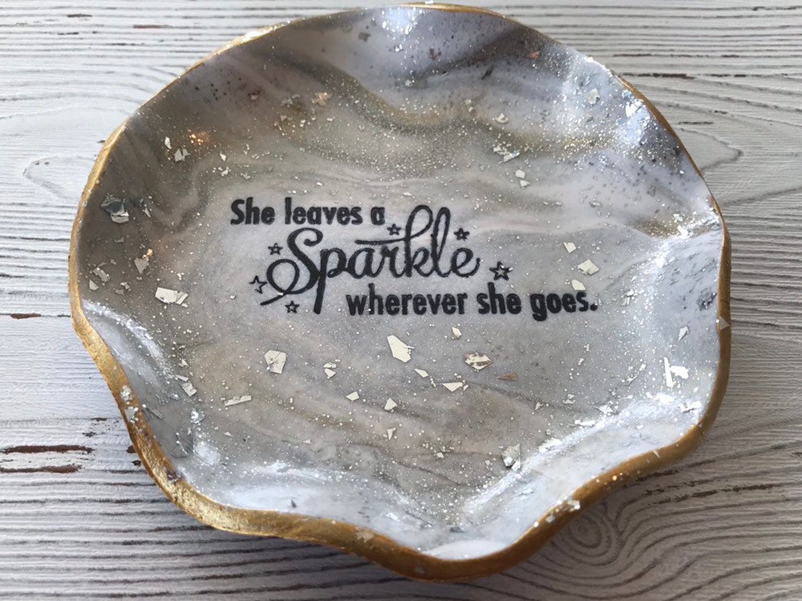 She Leaves A Sparkle Wherever She Goes Ring Dish, She Leaves A Sparkle ...