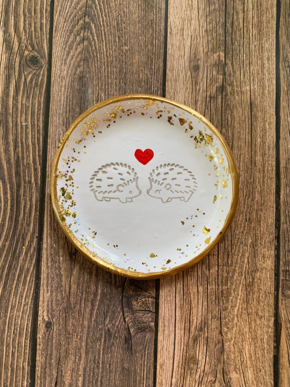 Hedgehog Ring Dish Hedgehog Gifts Wedding Hedgehog Jewelry Dish Hedgehog Catchall Hedgehog Dish Gift For Couples Gift For Bride