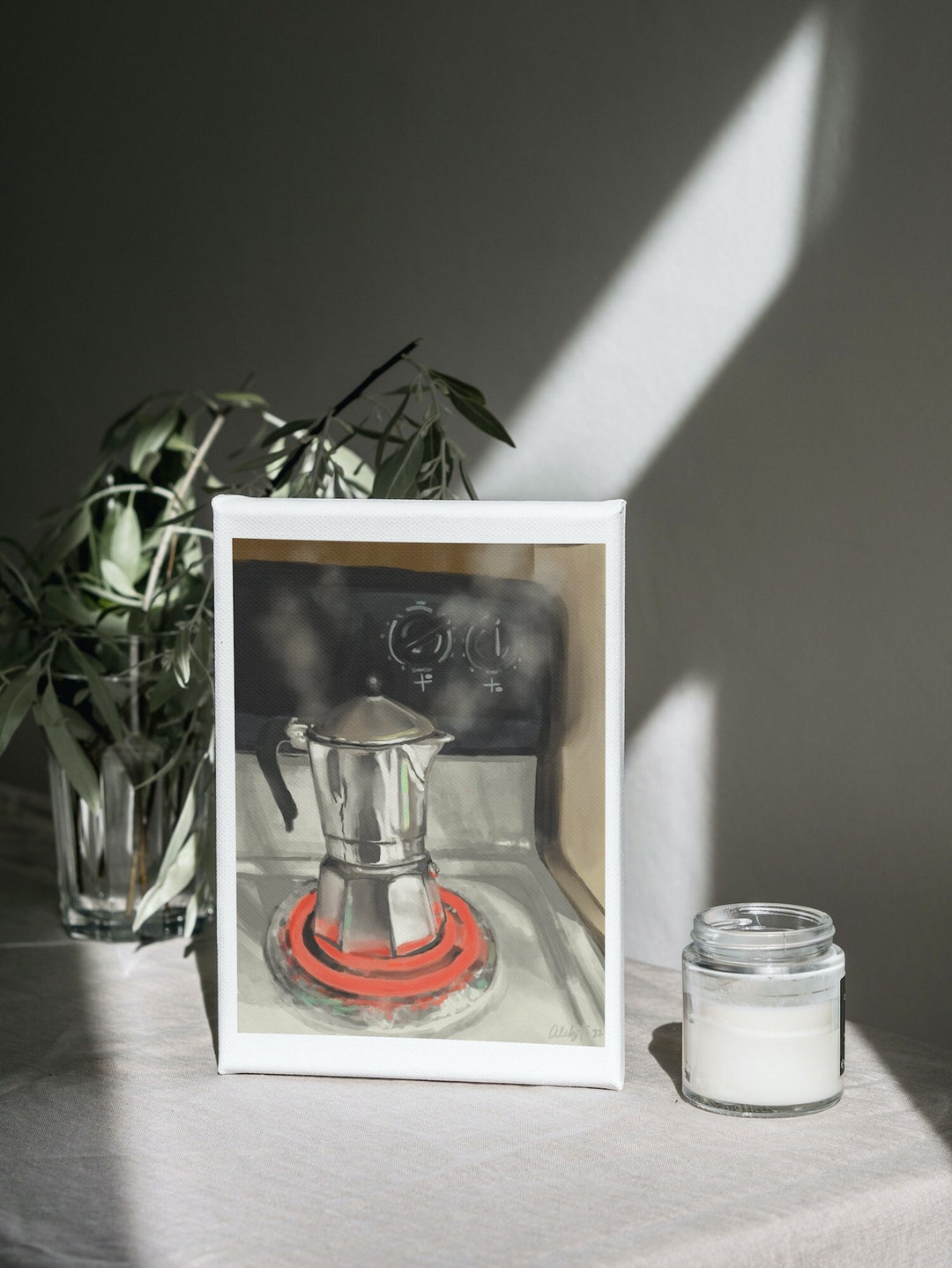 PDF Coffee Moka Pot Still Life Realistic Painting Digital Print - Etsy