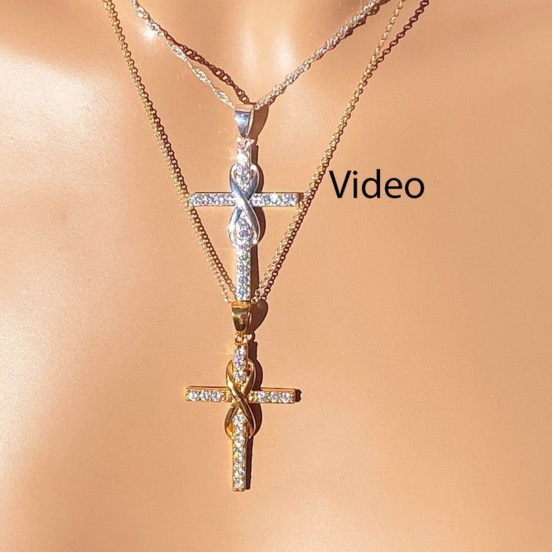 Infinity Cross Necklace - Etsy