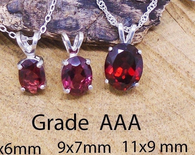 Handcrafted Natural Garnet Stone Necklace , Boho Chic Garnet Necklace ...