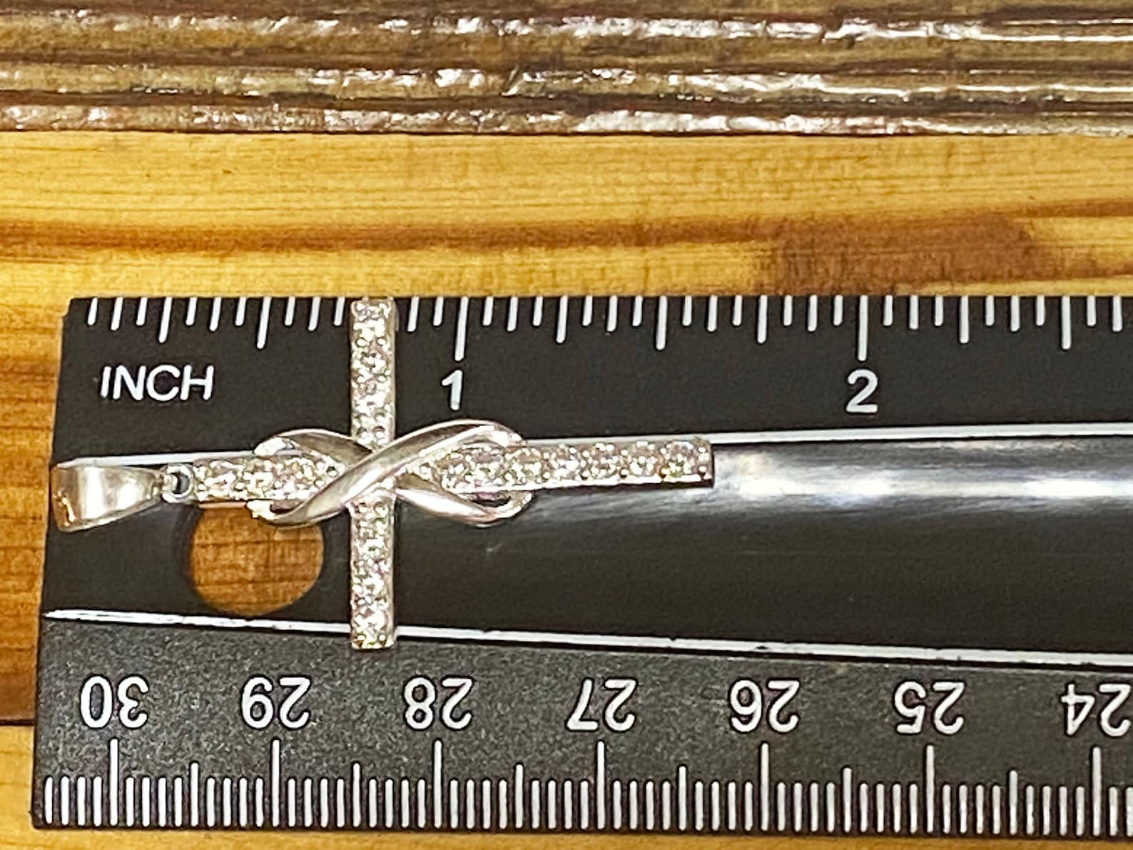 Large Gold Infinity Cross Necklace, 14K Gold Filled, Cubic Zirconium ...