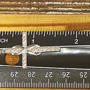 Large Gold Infinity Cross Necklace, 14K Gold Filled, Cubic Zirconium ...