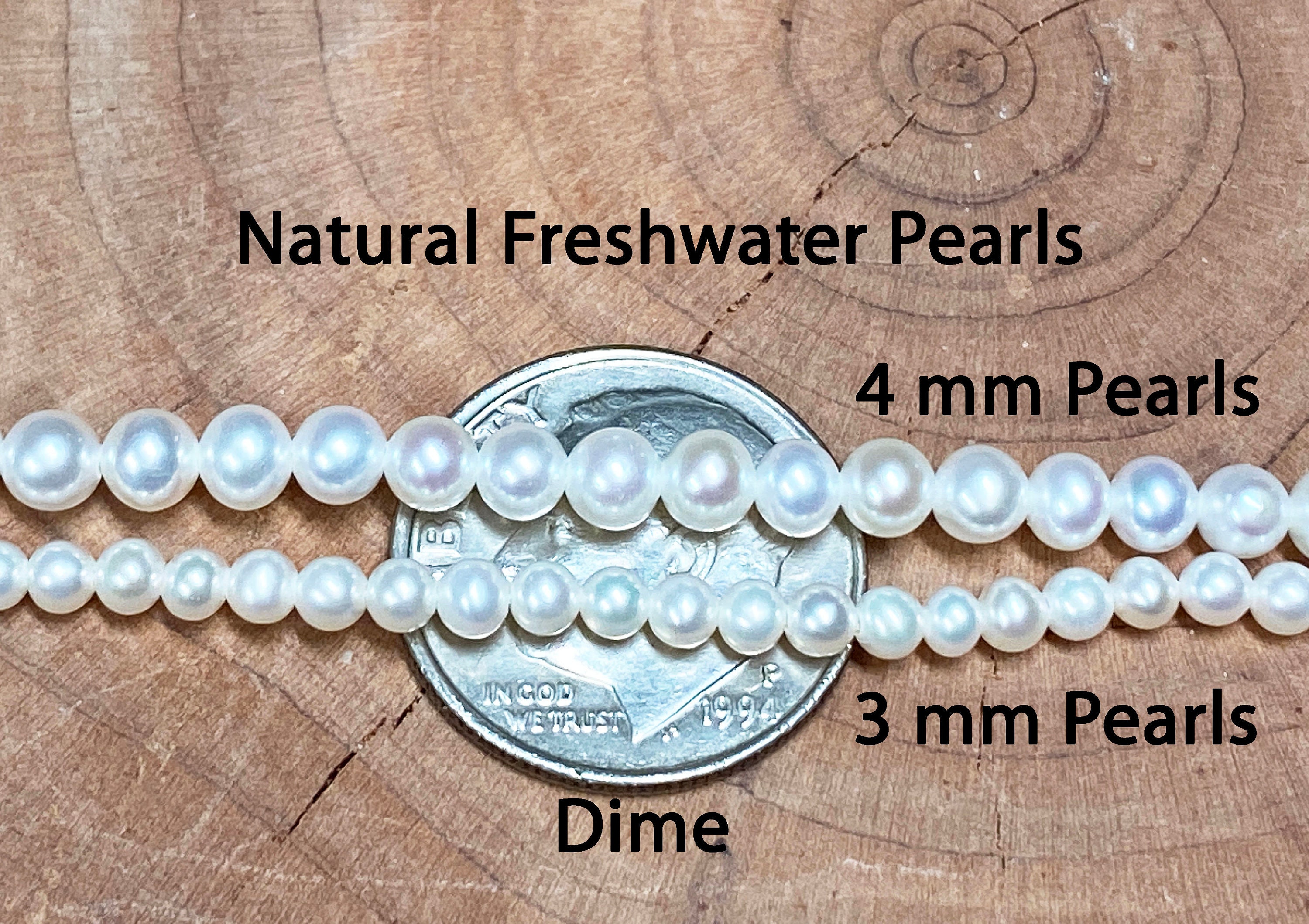 Tiny Floating Pearls Necklace June Birthstone 4mm Round | Etsy