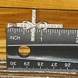 Large Infinity Cross Necklace, Solid Sterling Silver Necklace, Cubic ...