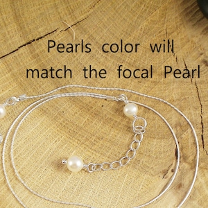 5 Graduated Pearls Necklace, 5 Floating Pearl Necklace, Graduated AAA ...