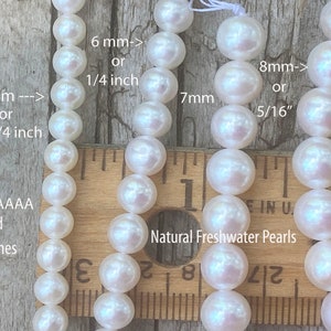 5 Graduated Pearls Necklace, 5 Floating Pearl Necklace, Graduated AAA ...