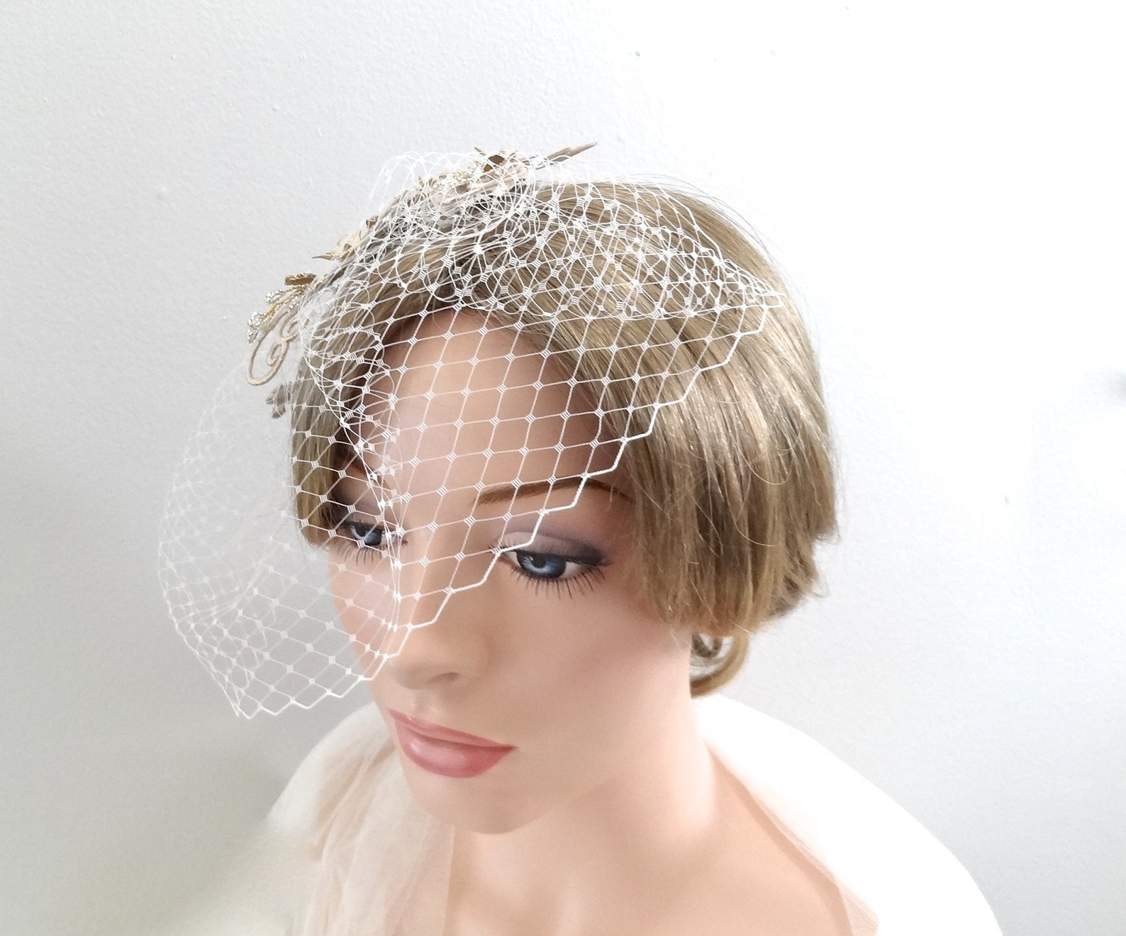Bridal Birdcage Veil With Adornment Wedding Small Birdcage - Etsy