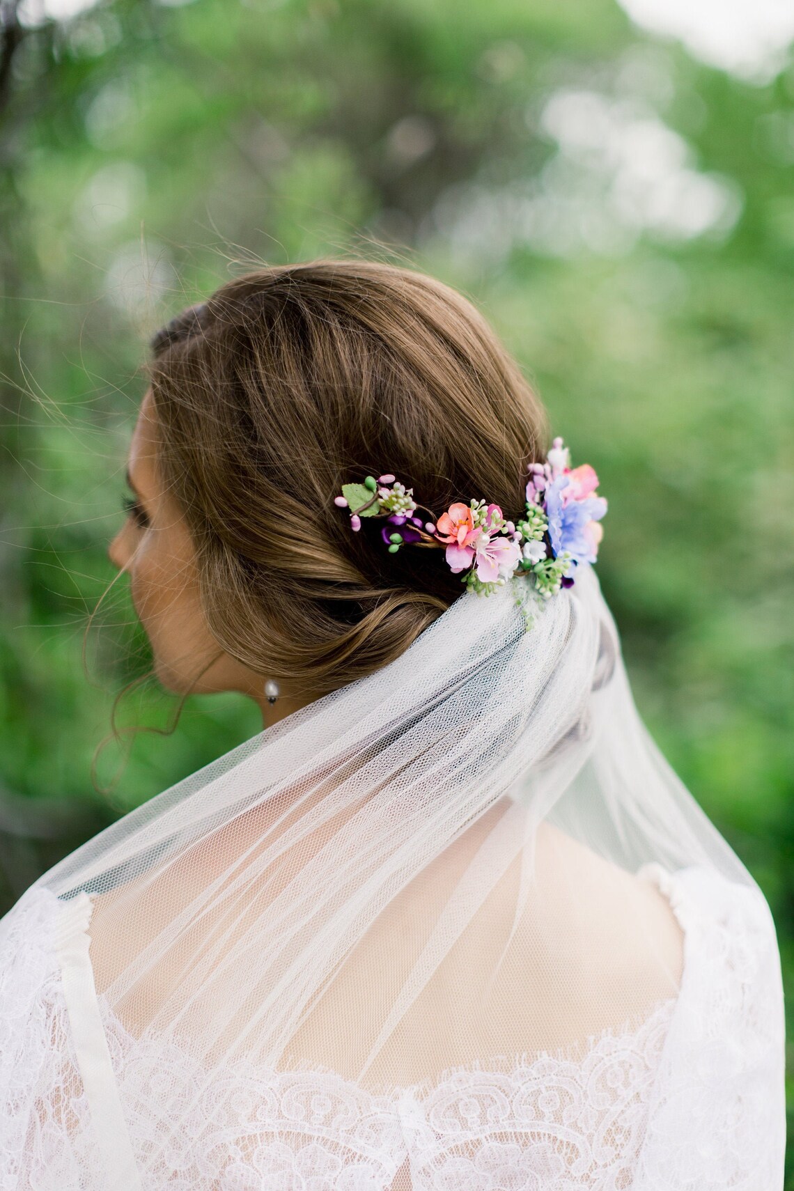 English Net Bridal Veil Waltz Length Veil English Net - Etsy