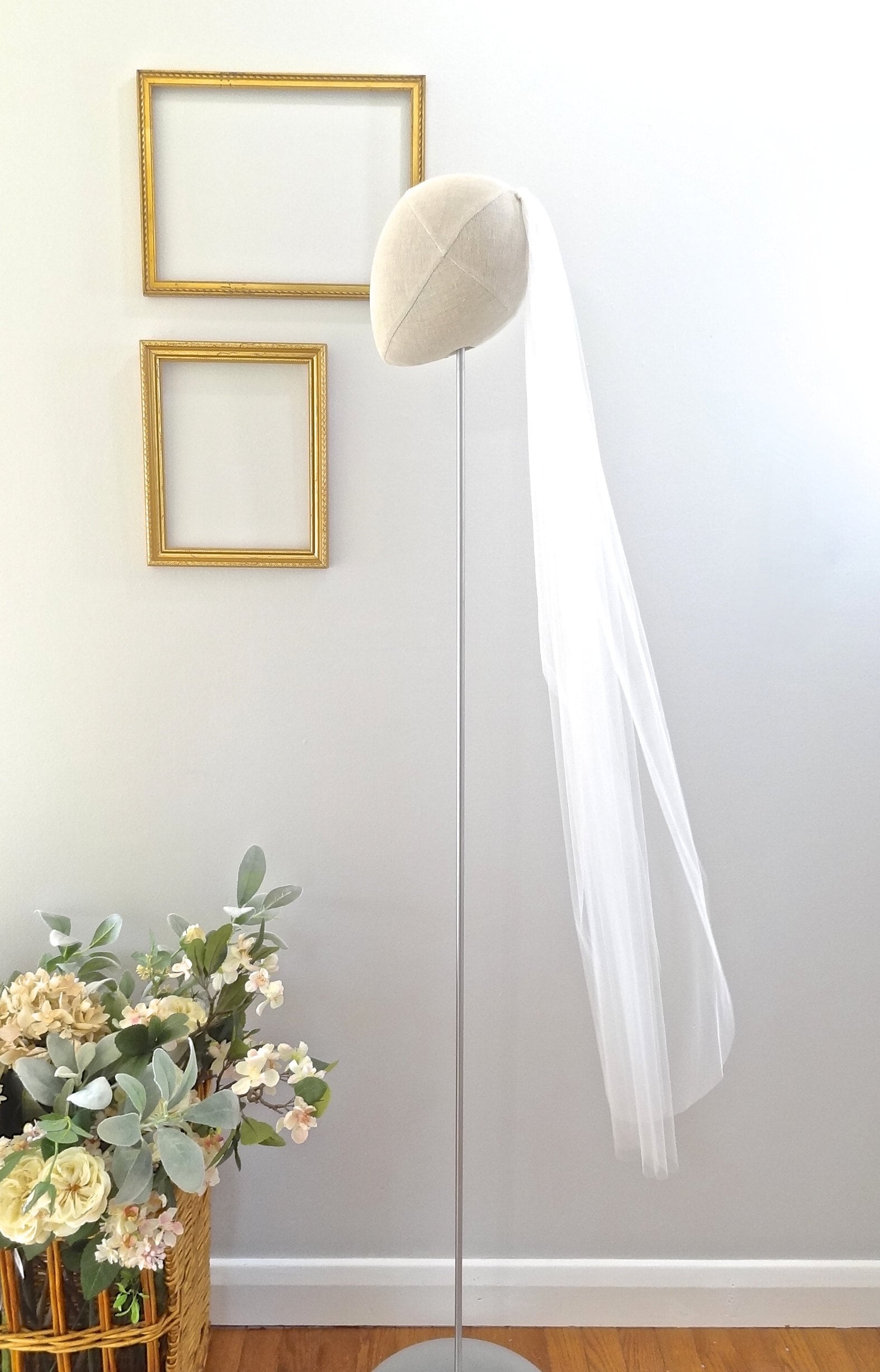 English Net Bridal Veil, Waltz Length Veil, English Net Wedding Veil ...