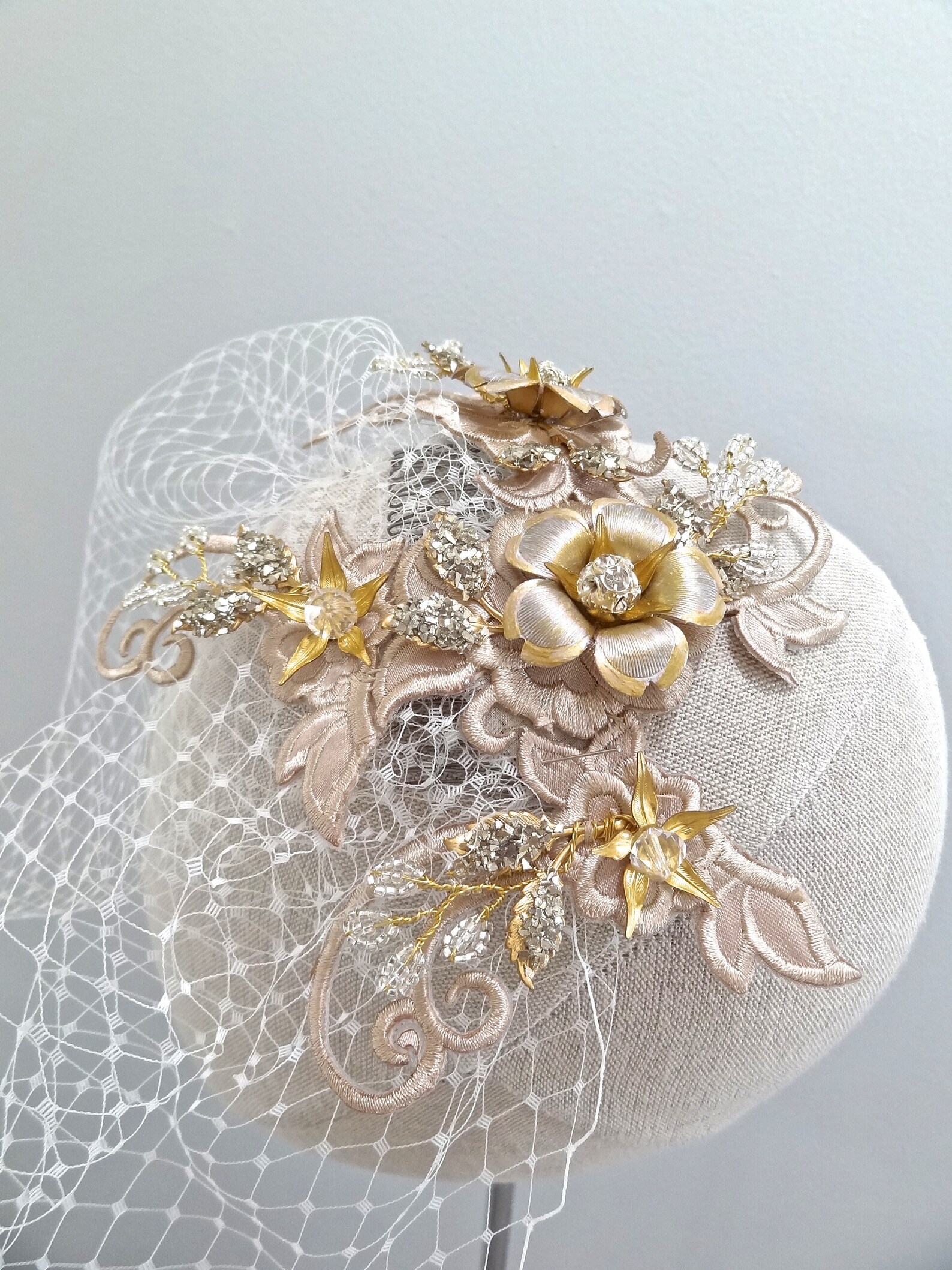Bridal Birdcage Veil With Adornment Wedding Small Birdcage - Etsy