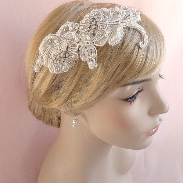 Lace Headpiece - Etsy