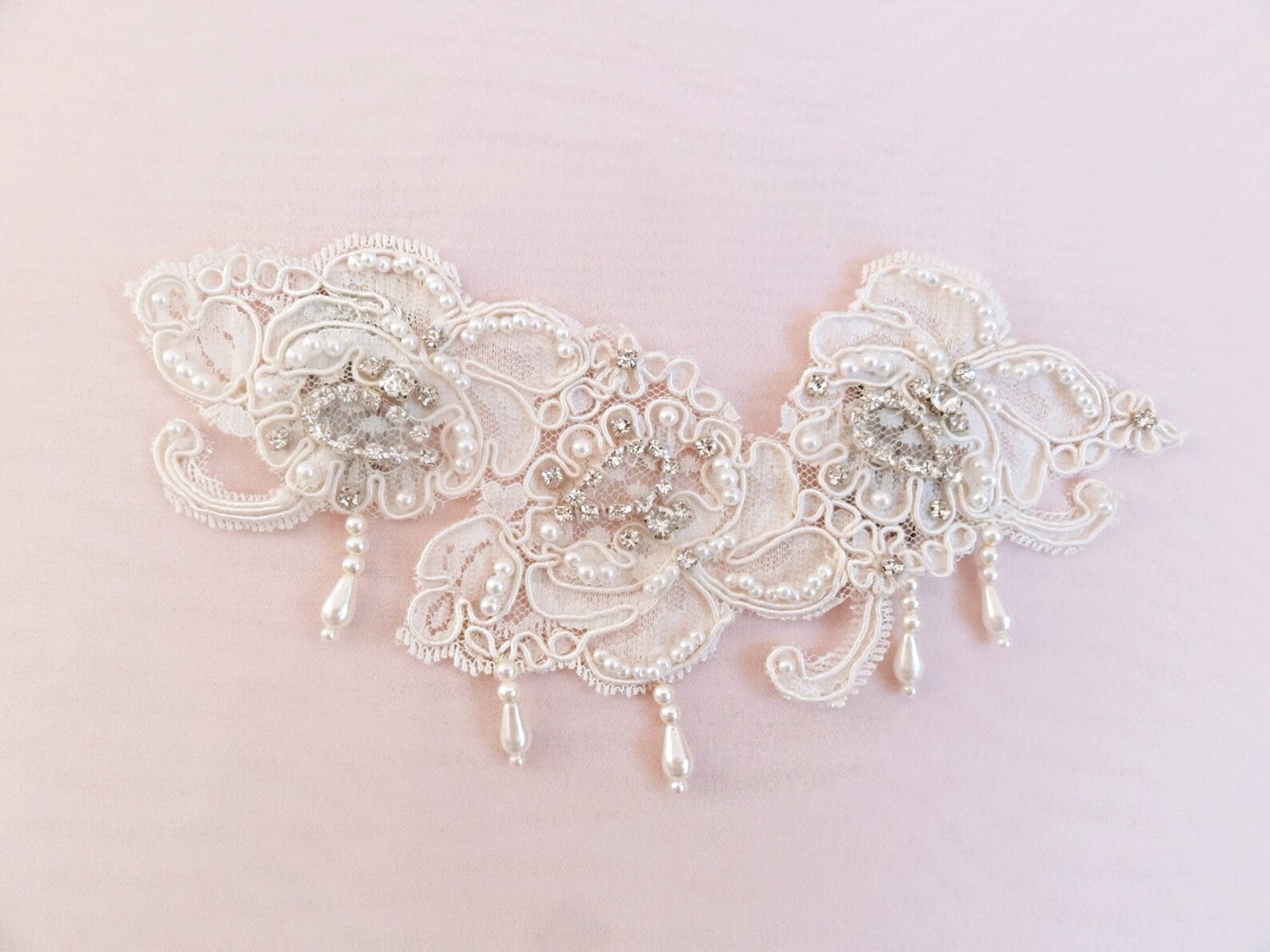 Bridal Lace Headpiece, Alencon Lace Headpiece, Wedding Lace Hair Piece ...