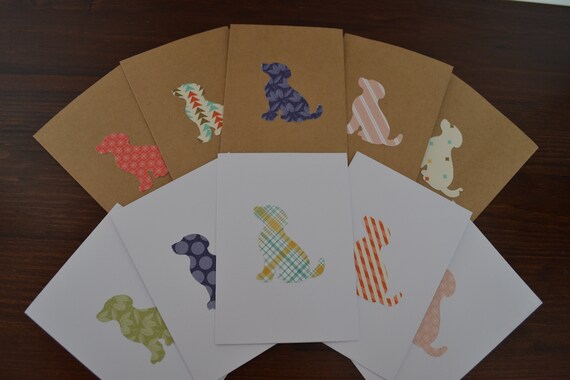 Dog note card set blank cards set of 5 | Etsy