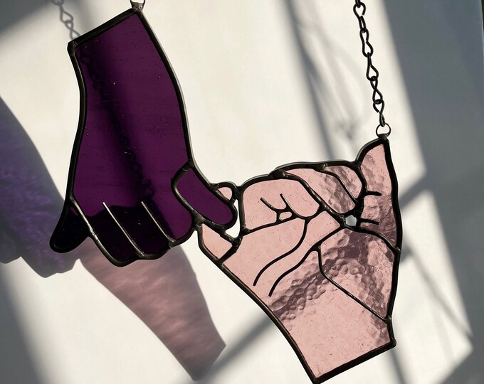 Pinky Promise Panel, Pinky Promise Art, Pinky Promise Stained Glass ...