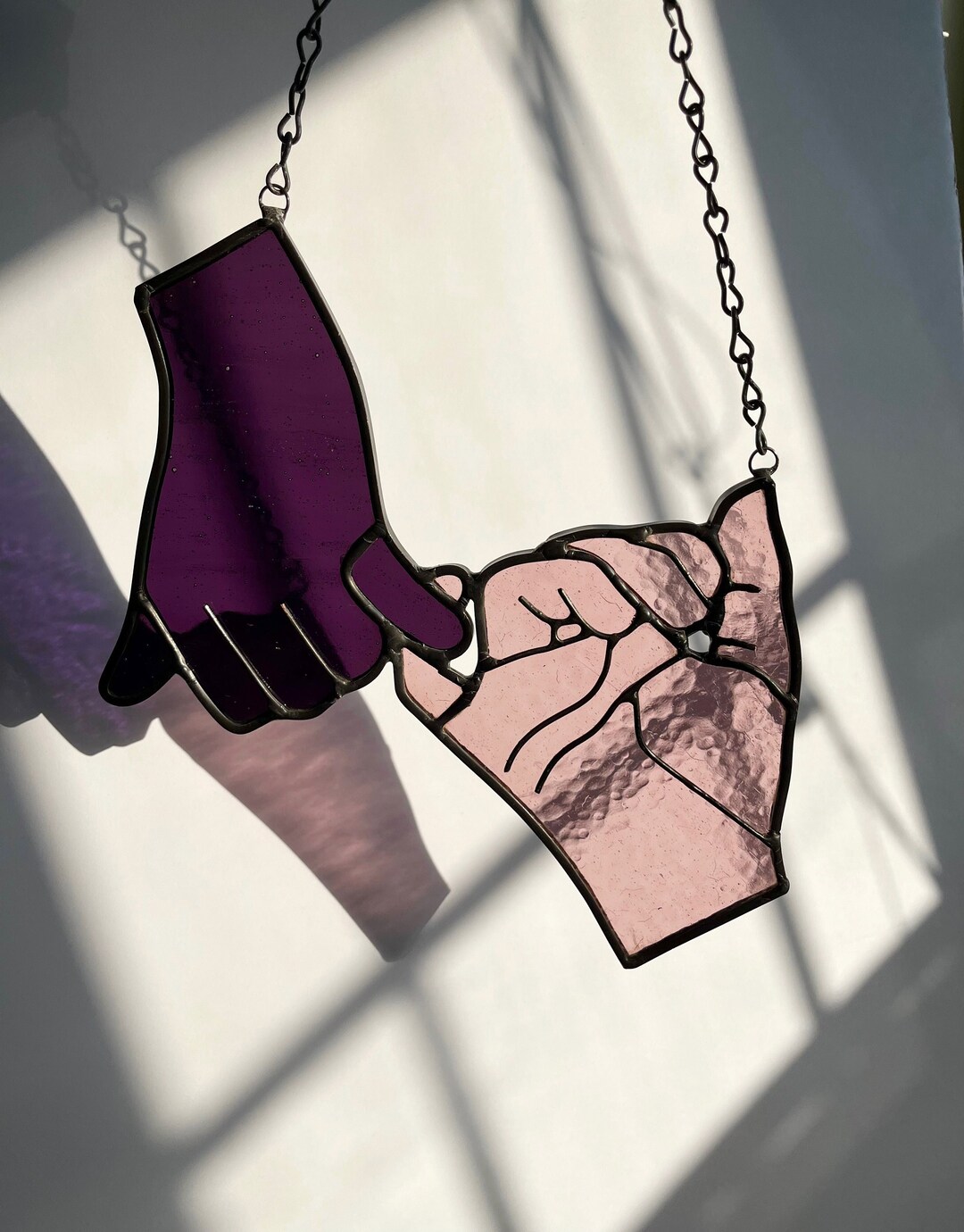 Pinky Promise Panel Pinky Promise Art Pinky Promise Stained - Etsy