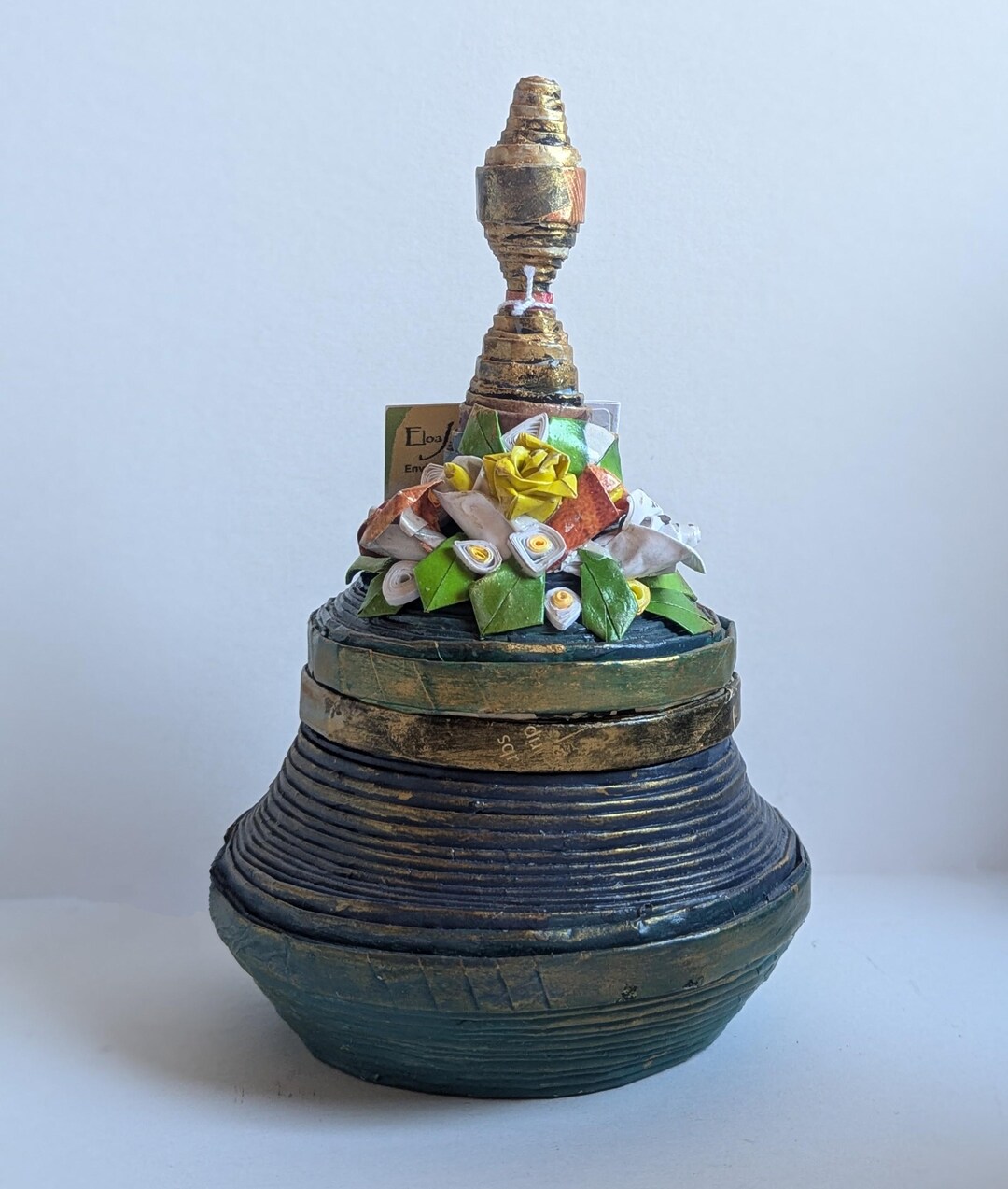 Paper URN / Magazine Pages /vase With Lid / Recycled Paper Craft ...