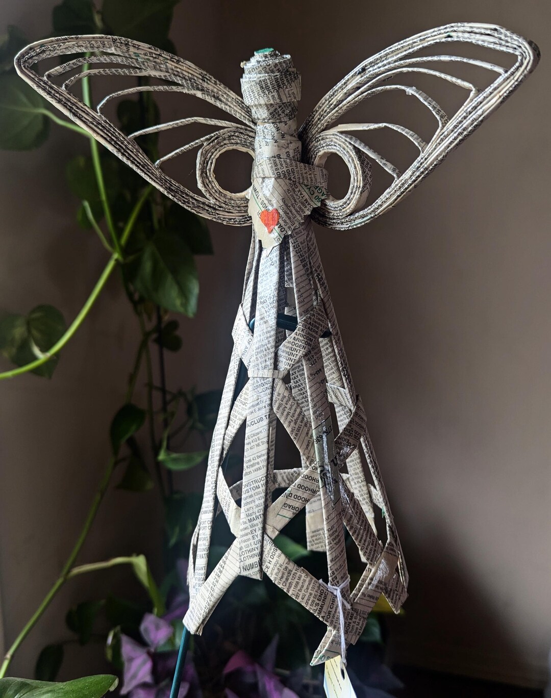 ANGEL Phone Book Pages, Tree Topper/ Mantel,recycled Paper, Holidays ...