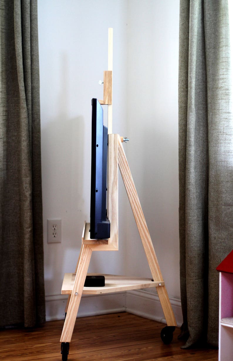New! Straight TV Stand Easel (solid Ash) - Etsy
