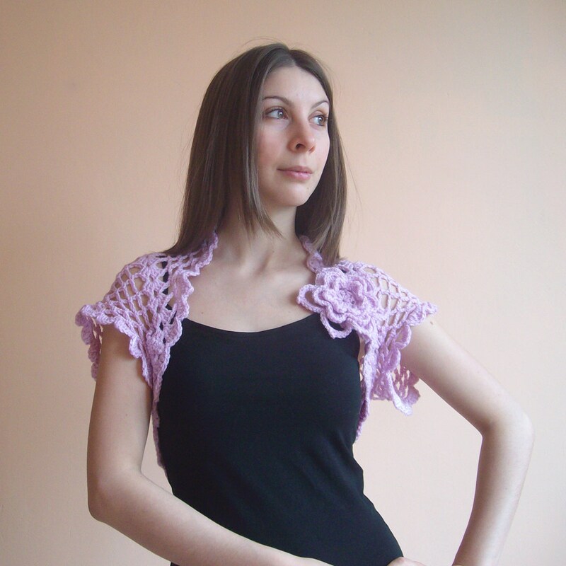 Purple Lace Bolero - Etsy