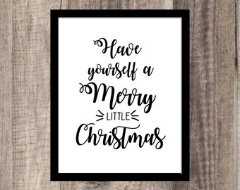 Printable Christmas Sign-8x10-instant Download-merry Little - Etsy