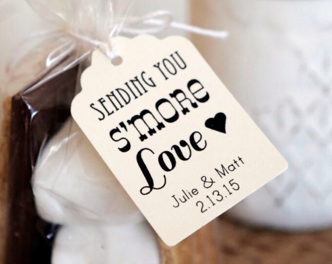25 CUSTOM Smores Wedding Favor Tag, Smores Favor, Wedding Favor Custom ...