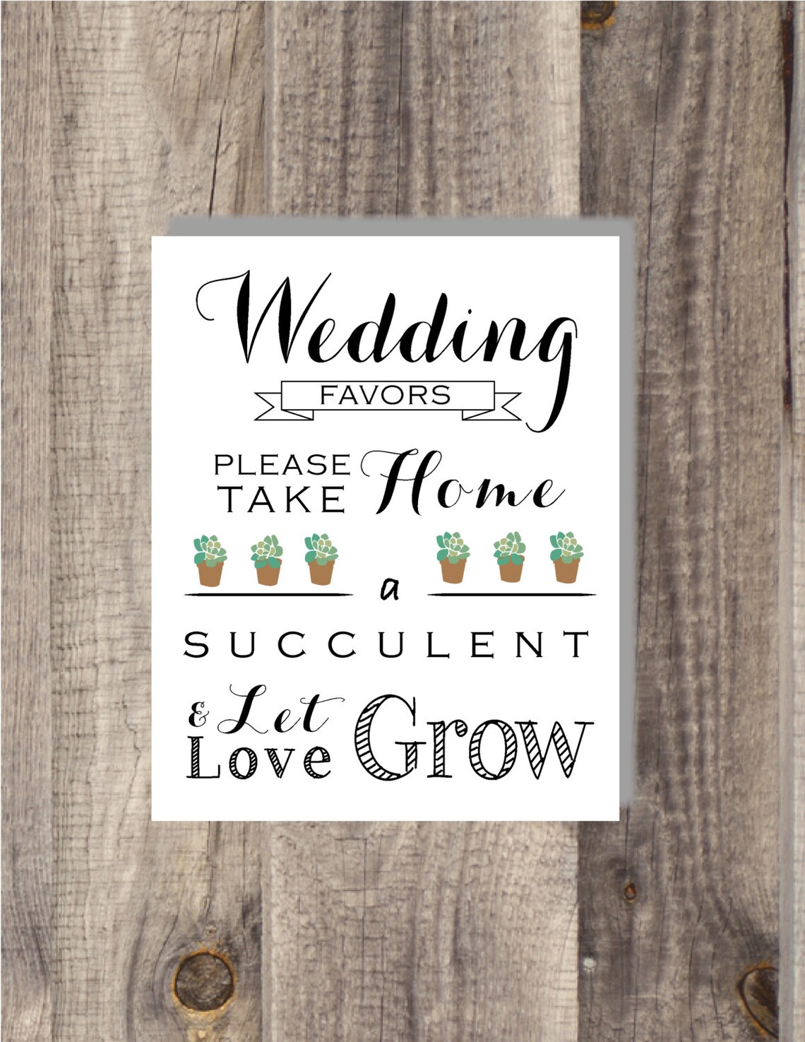 Instant Download Let Love Grow Sign Please Take Your Favor - Etsy