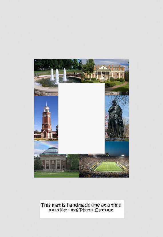 Custom University Picture Frame Photo Mat Unique Gift School | Etsy