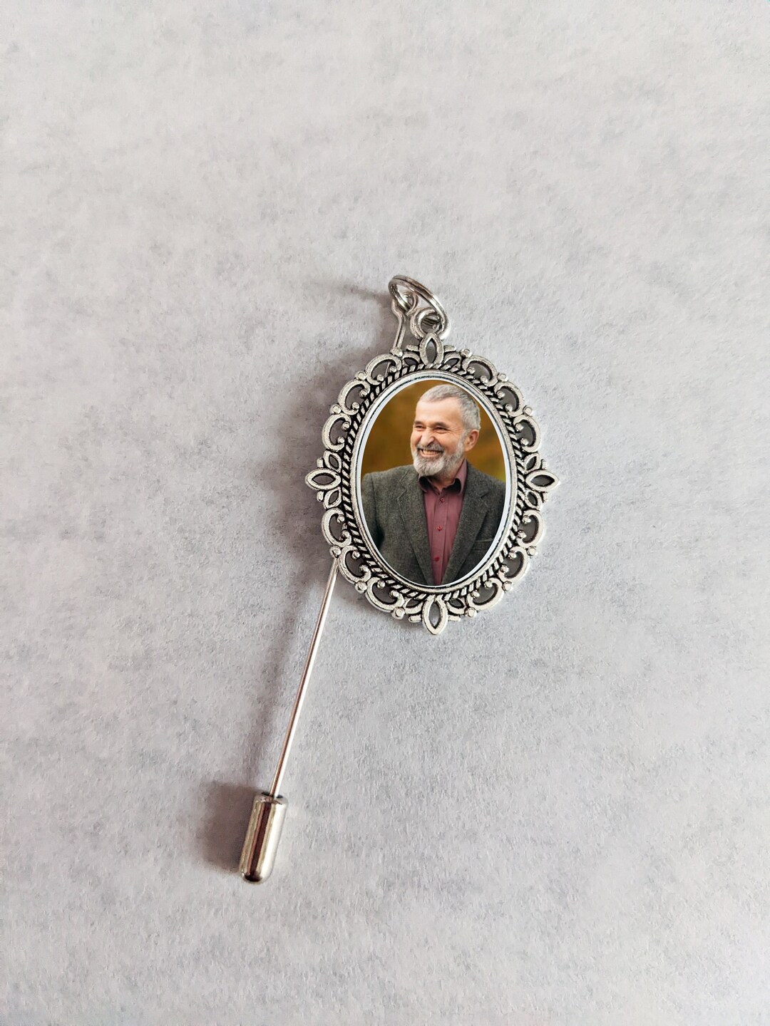 Personalized Wedding Memorial Pin Bridal Bouquet or Groom Boutonniere ...