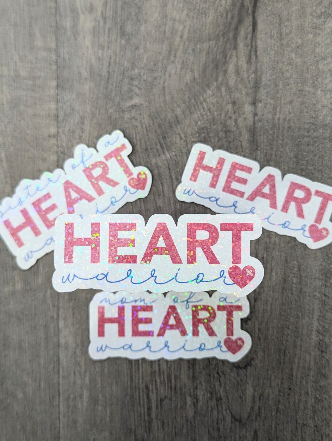 Heart Warrior Sticker Holographic or Glitter Available Heart Warrior ...