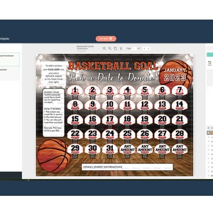 Editable Basketball Team Calendar Fundraiser Template Clear the Board ...