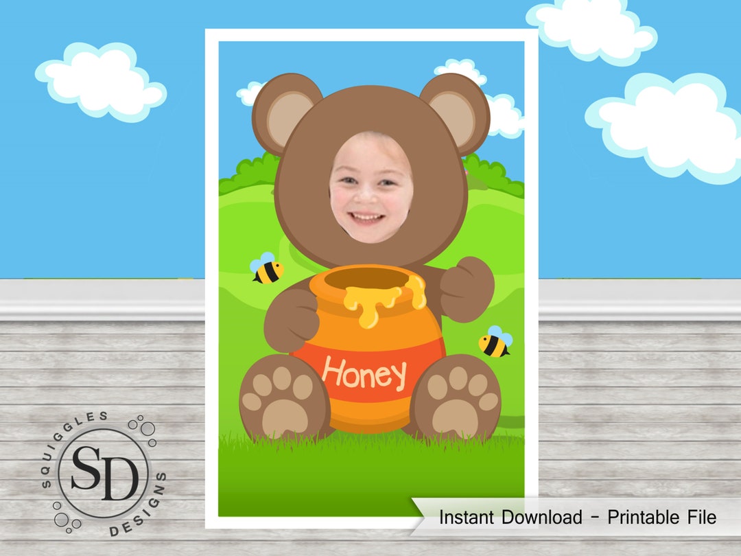 Cuddly Teddy Bear Photo Booth Digital Files Birthday Party Decorations ...