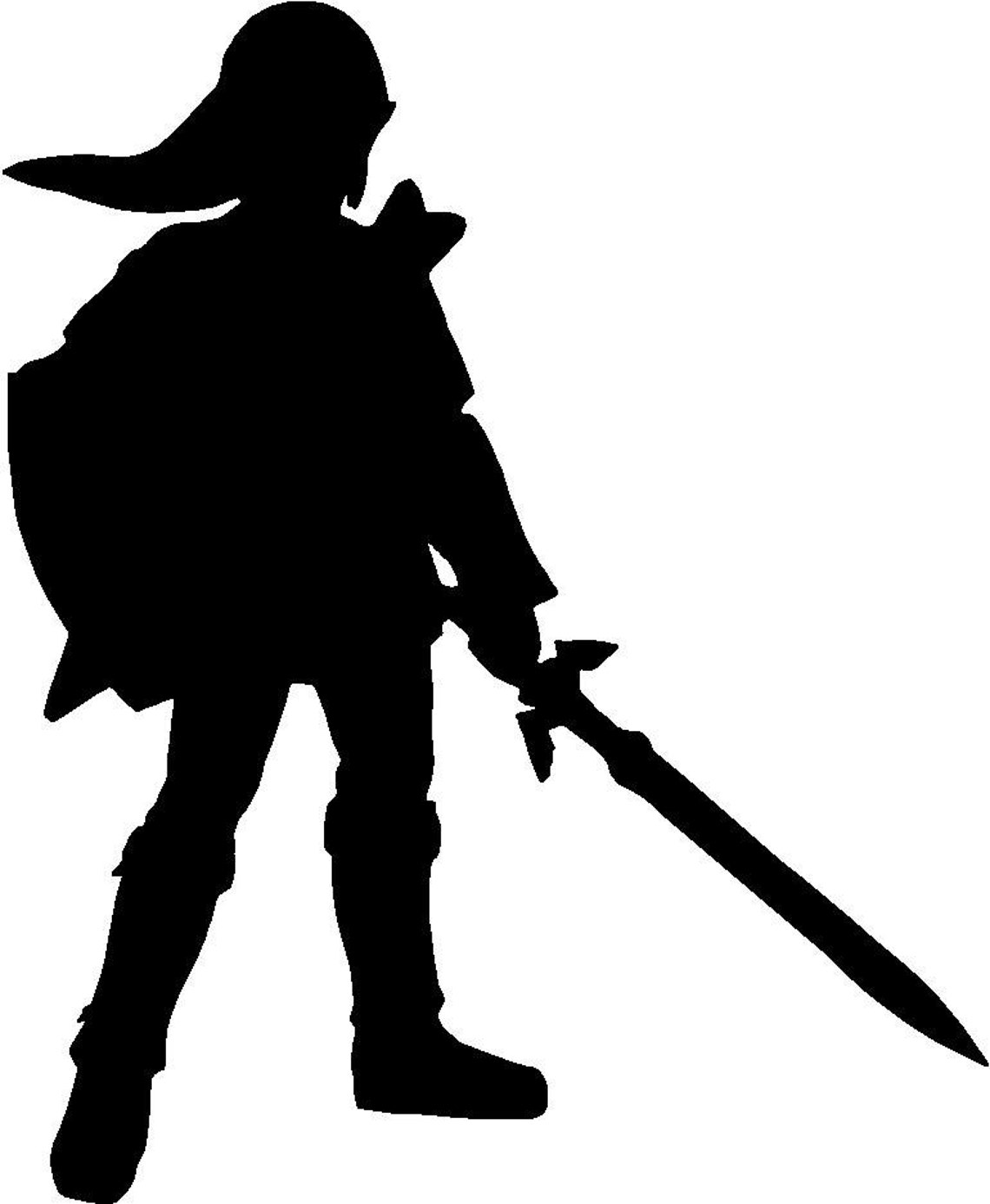 Legend of Zelda Link Shadow Adult Link silhouette | Etsy
