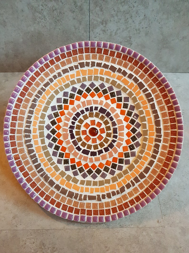 Platter With a Geometric Mosaic in the Ultimate Fall Colours - Etsy