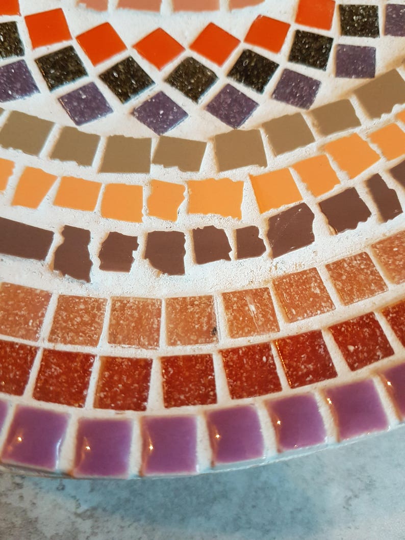 Platter With a Geometric Mosaic in the Ultimate Fall Colours - Etsy