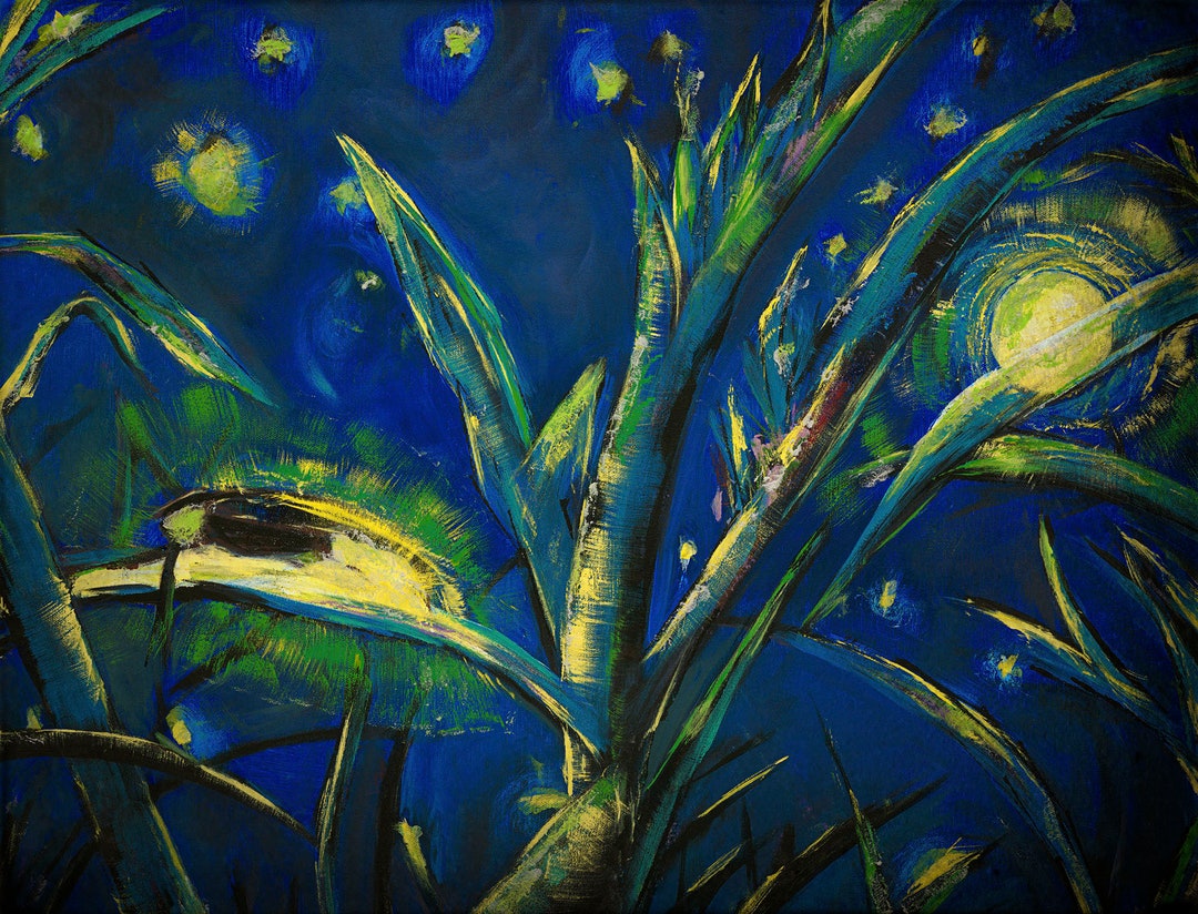 Lightning Bugs - Giclée Print (canvas Stretched or Unframed) by Tif ...
