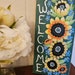 Folk Art Sunflower Welcome Sign, Hand-painted Original Door Entry ...