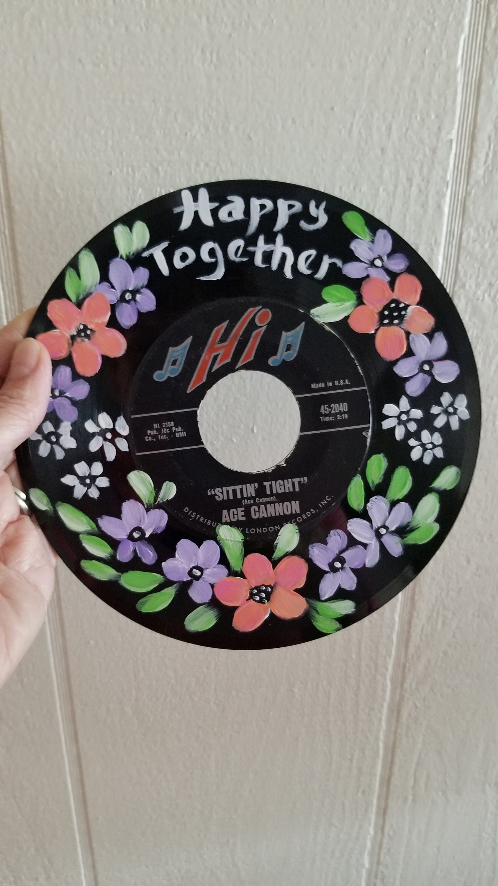 Hand-painted Vinyl Record, Record Wall Art, Record Decor, Vintage ...