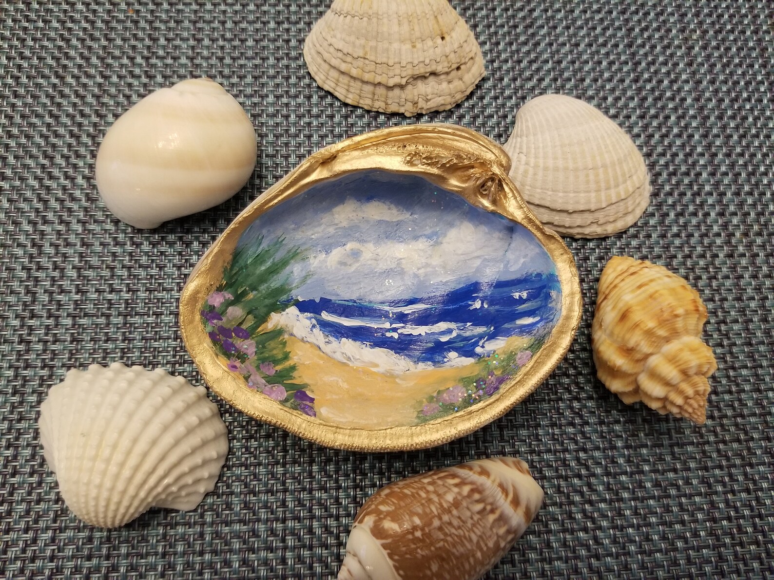 Painted Seashell Shell Art Beach Gift Hand Painted Shells | Etsy